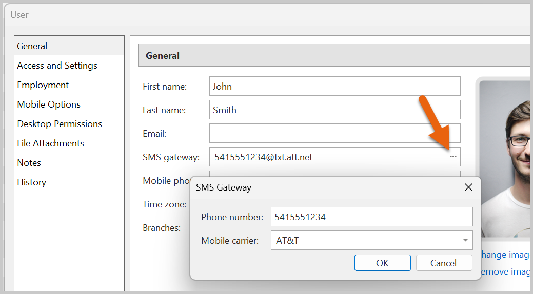 How to Find the SMS Gateway for a User - OnTime 360